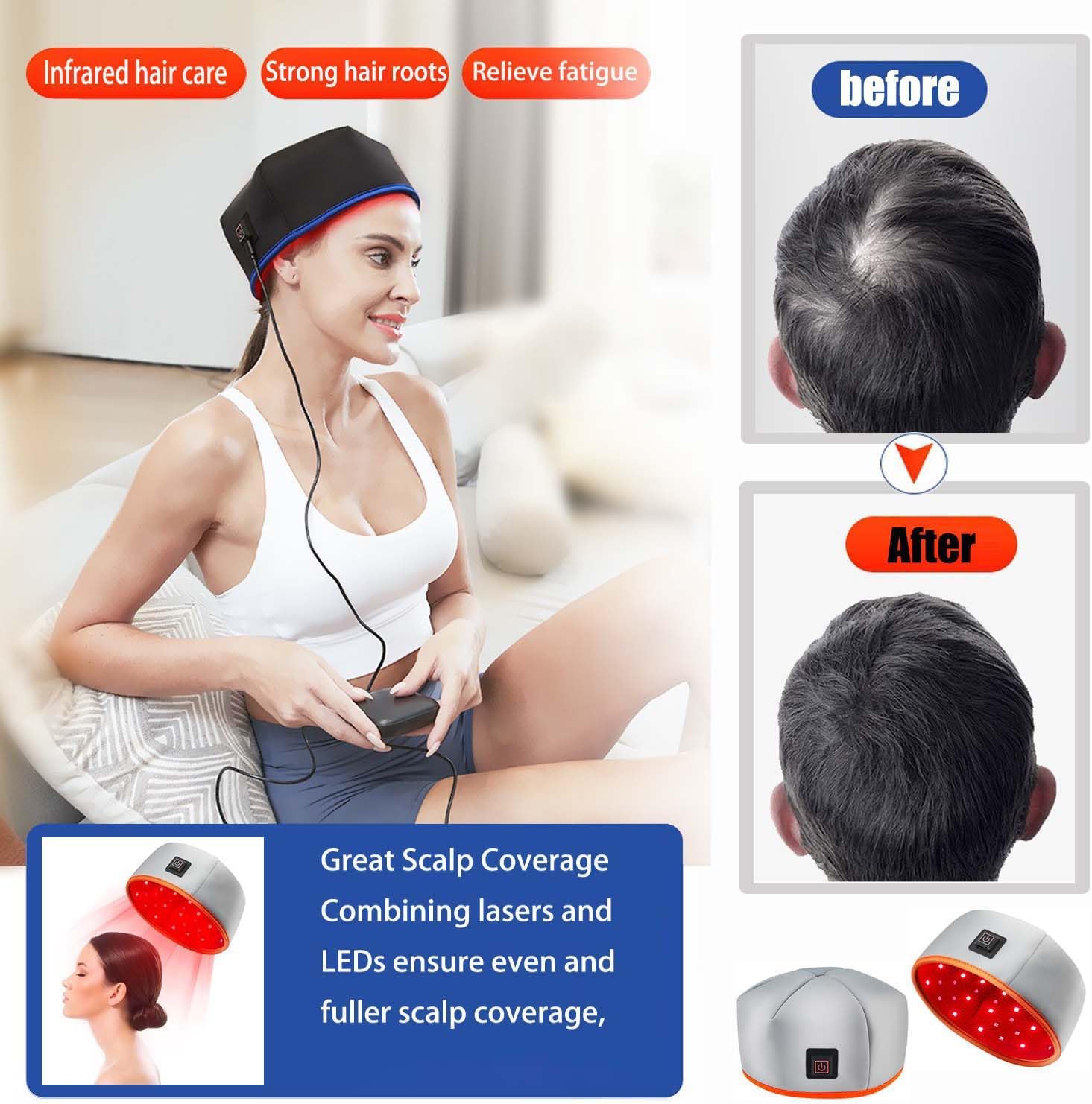 Red Light Therapy Cap for Hair Growth - Grow Luscious Locks – Aussies ...